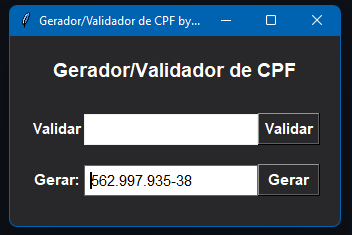 GitHub - diwalker/gerador-validador-de-CPF: Gerador e Validador de CPF utilizando Python tkinter ...