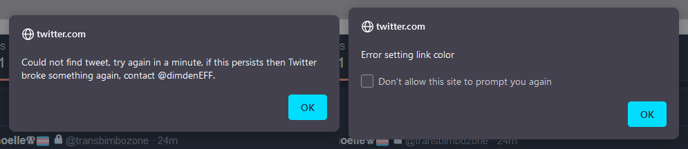 Link Color Synching Error · Issue #353 · dimdenGD/OldTwitter · GitHub