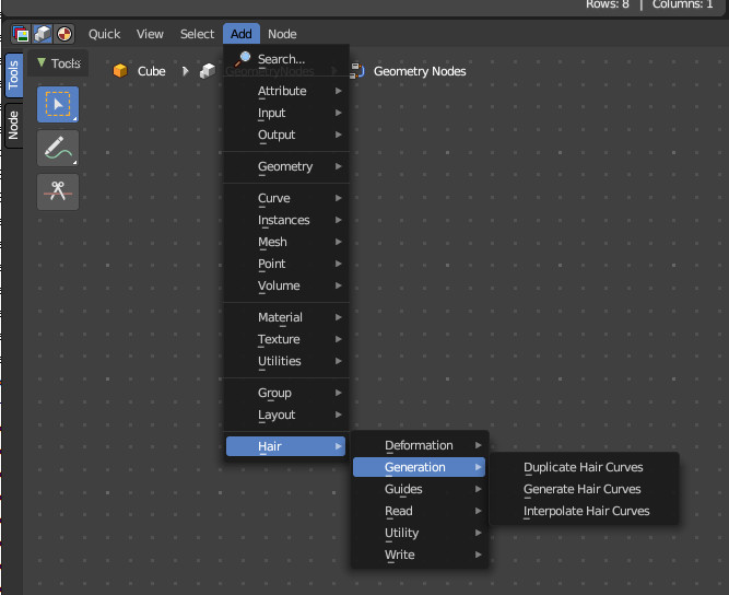 Geometry Nodes - Add menu - add Hair chapters · Issue #408 · Bforartists/Manual · GitHub