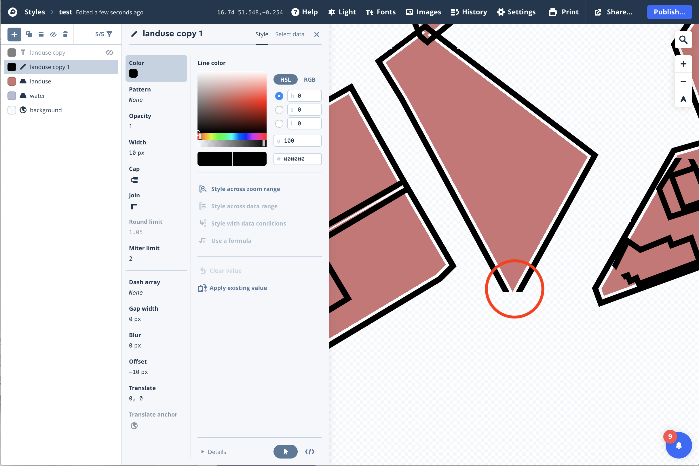 Line corners cut off when creating line border outside polygon · Issue #9002 · mapbox/mapbox-gl ...