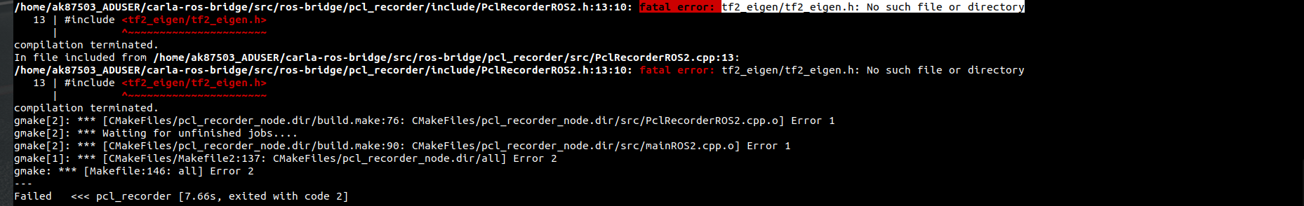 colcon build error while installing carla-ros bridge for carla 9.14 and ROS2 · Issue #691 ...