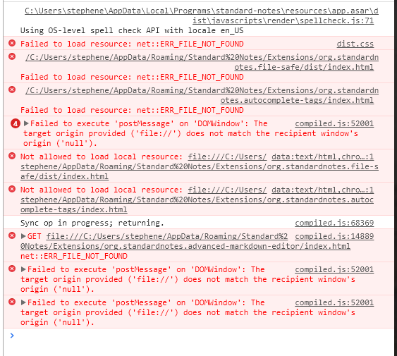 Windows app extensions not working · Issue #323 · standardnotes/desktop ...