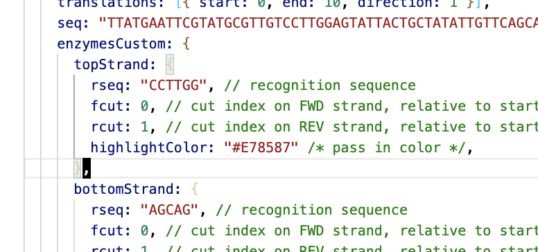 Enzyme Highlightcolor Not Working · Issue 161 · Lattice Automation Seqviz · Github