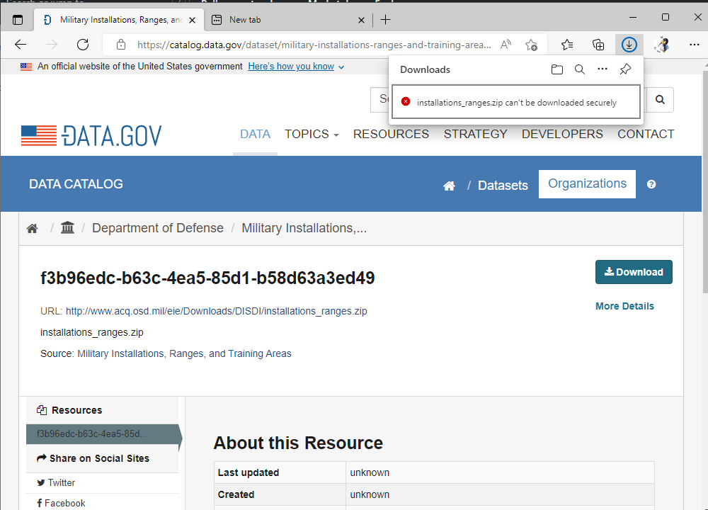 Chrome and MS Edge fail to download HTTP resource · Issue #3974 · GSA/data.gov · GitHub
