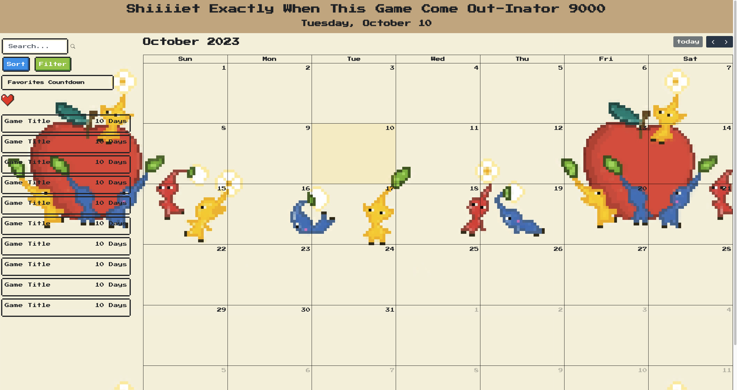 GitHub - iambryantran/game-release-calendar