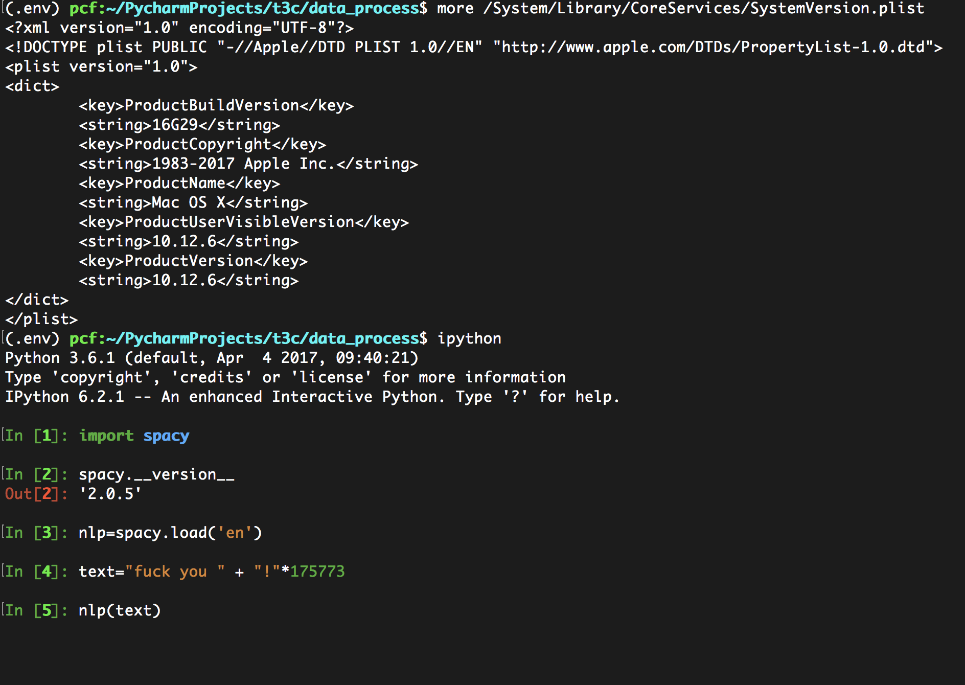 bug about long text. Tokenizer will loop forever · Issue #1765 · explosion/spaCy · GitHub