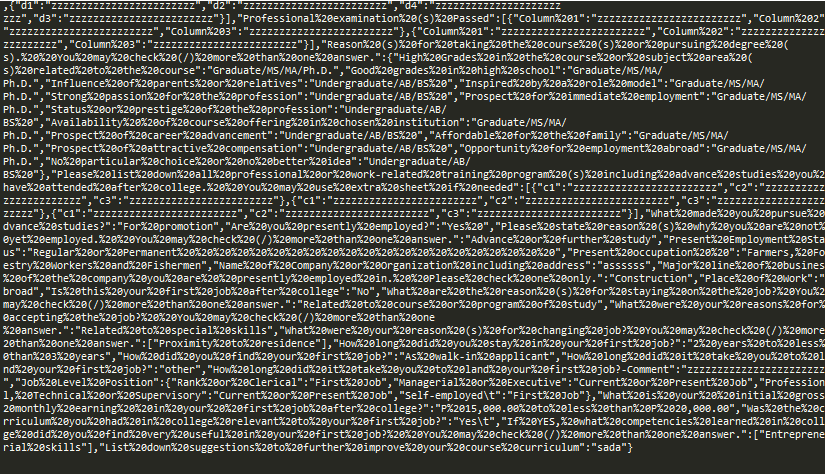 Matrix Question and Answer JSON.stringify(result.data) · Issue #170 · surveyjs/survey-creator ...