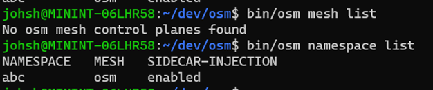 "osm uninstall mesh" and "osm namespace ignore [ns]" should remove osm-related labels and ...
