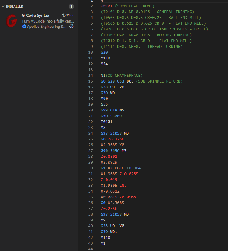 Colors changed · Issue #67 · appliedengdesign/vscode-gcode-syntax · GitHub Colors changed · Issue #67 · appliedengdesign/vscode-gcode-syntax · GitHub