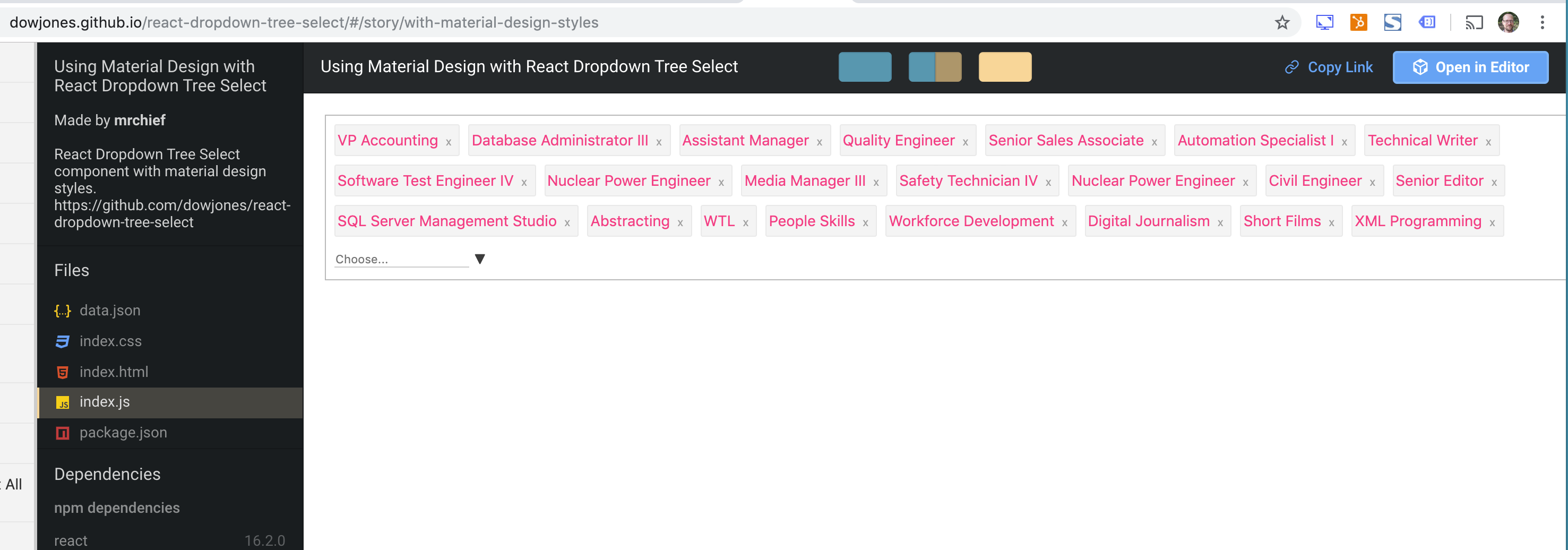 How to limit displayed tags to one line · Issue #289 · dowjones/react-dropdown-tree-select · GitHub