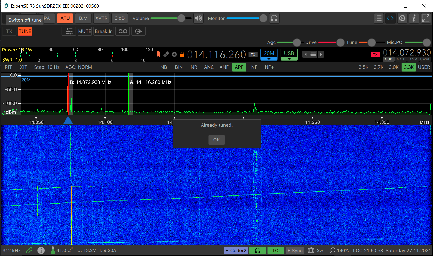EESDR3 with AAT-100 tuning never ends · Issue #110 · ExpertSDR3/ExpertSDR3-BUG-TRACKER · GitHub