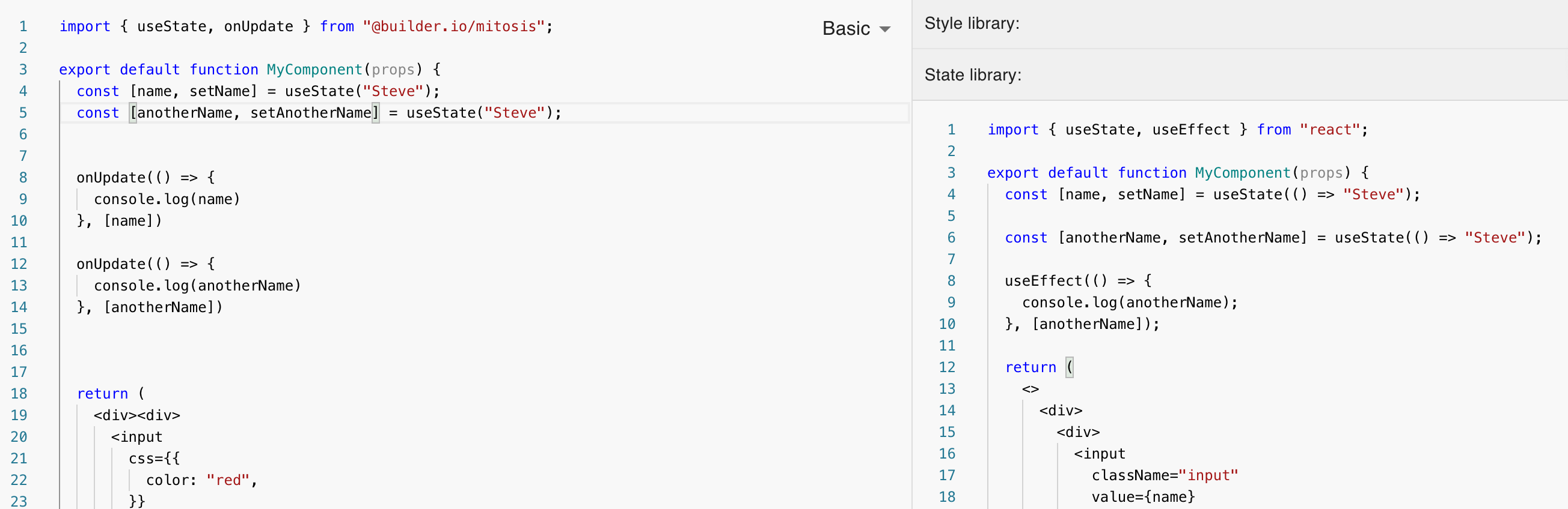 Components can only have 1 of each hook · Issue #241 · BuilderIO/mitosis · GitHub