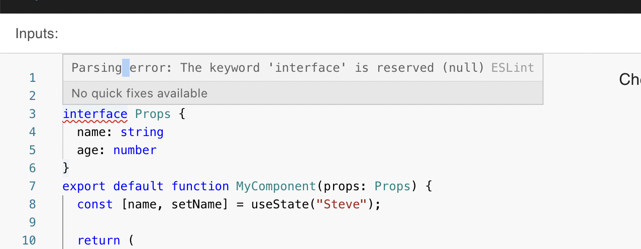 Fiddle: Eslint cannot parse TS code · Issue #882 · BuilderIO/mitosis · GitHub