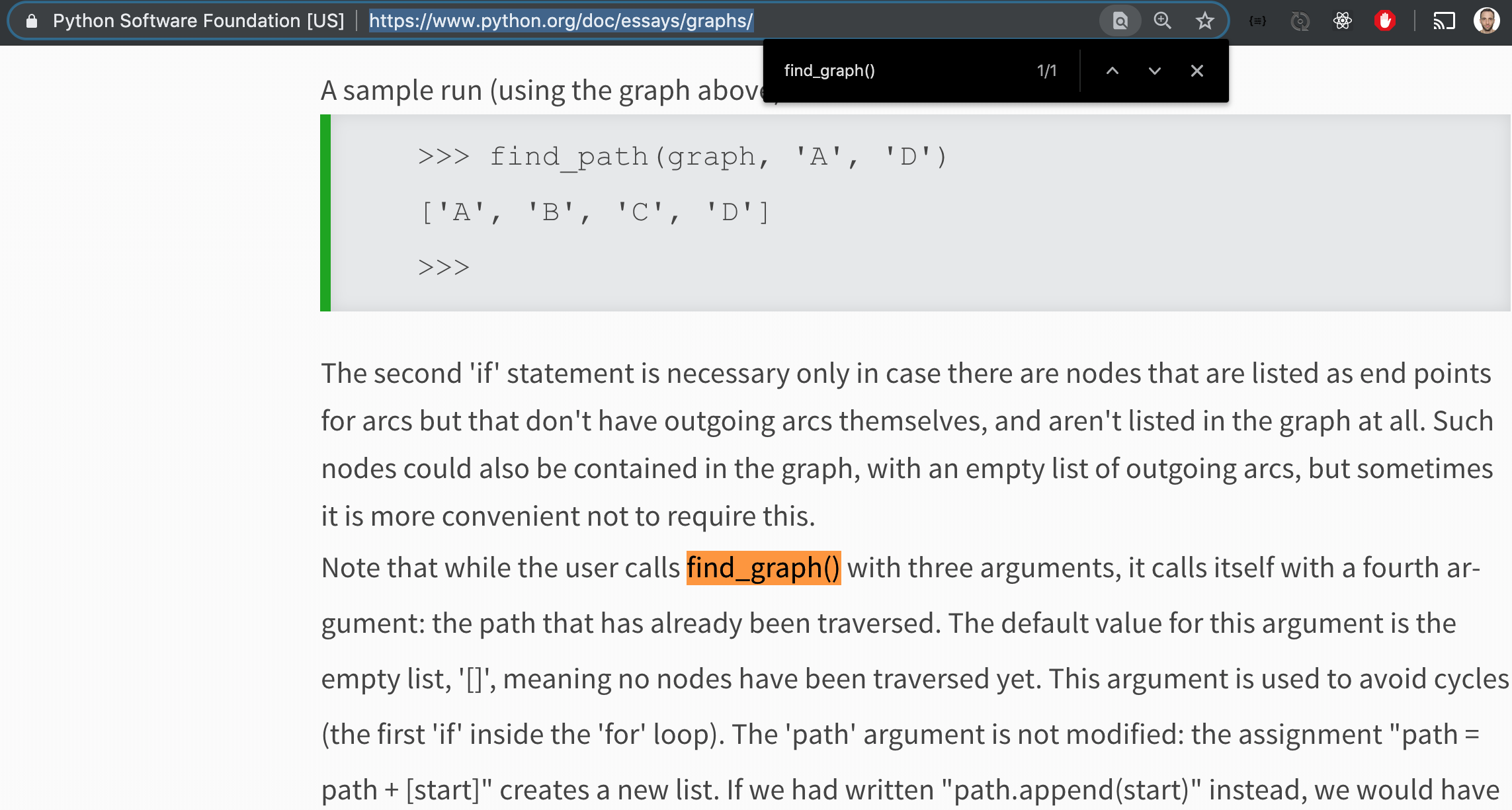 Wrong function name in the graphs essay · Issue #1493 · python/pythondotorg · GitHub