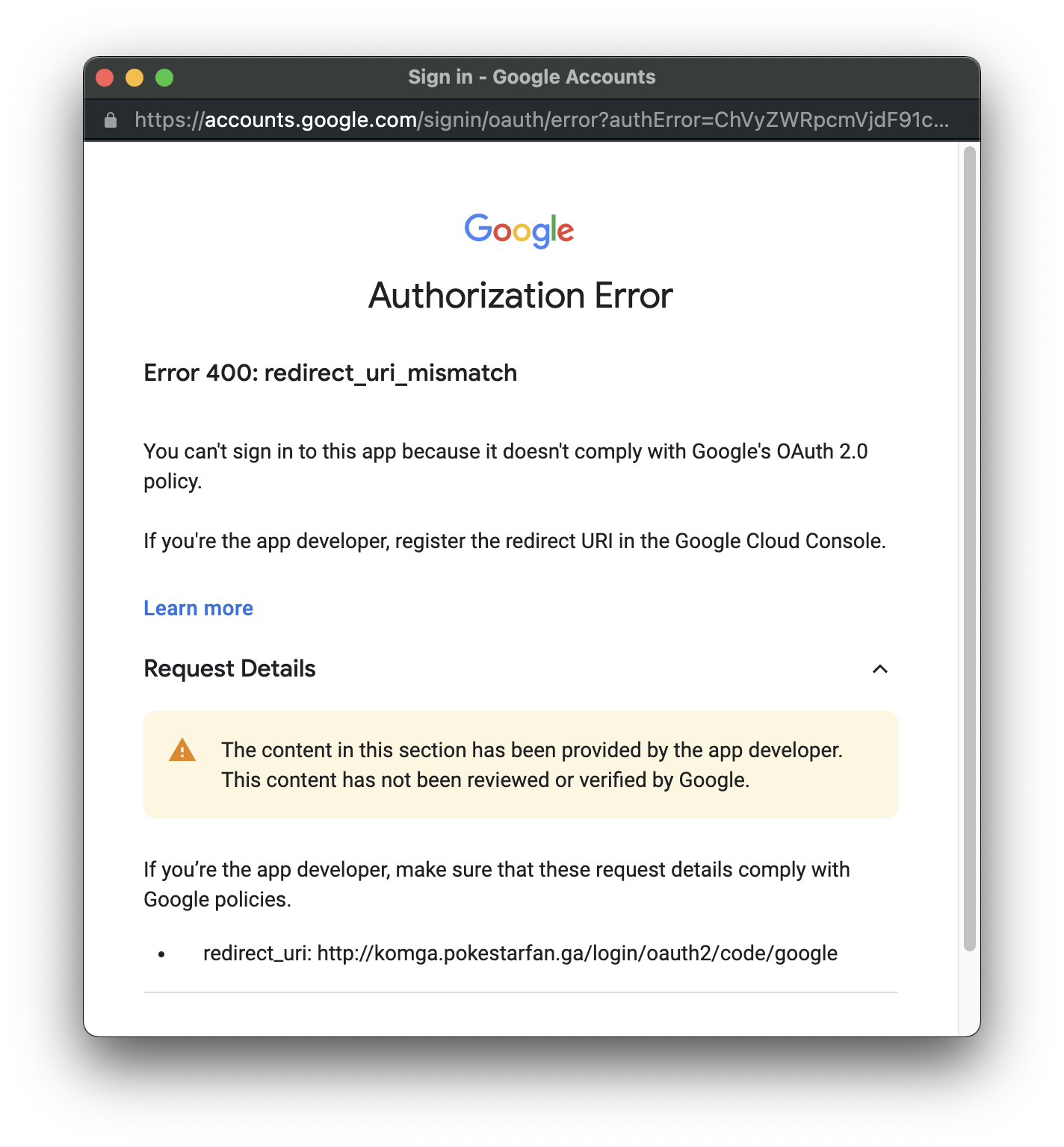 [Bug] Use HTTPS for google sign in · Issue #714 · gotson/komga · GitHub