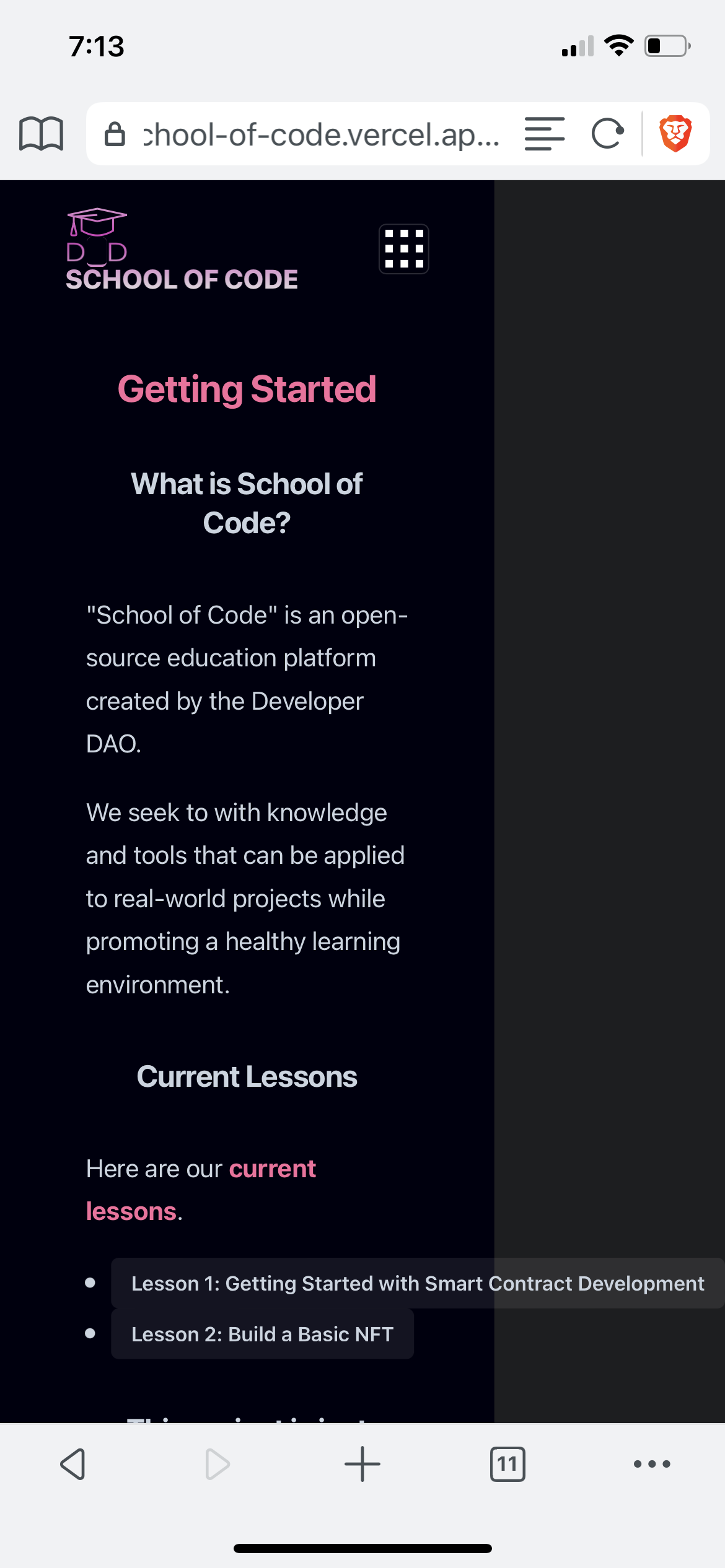 Content can break mobile layout · Issue #81 · Developer-DAO/academy · GitHub