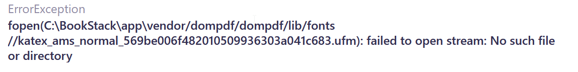 fopen() Exception when exporting to pdf document · Issue #2746 · BookStackApp/BookStack · GitHub