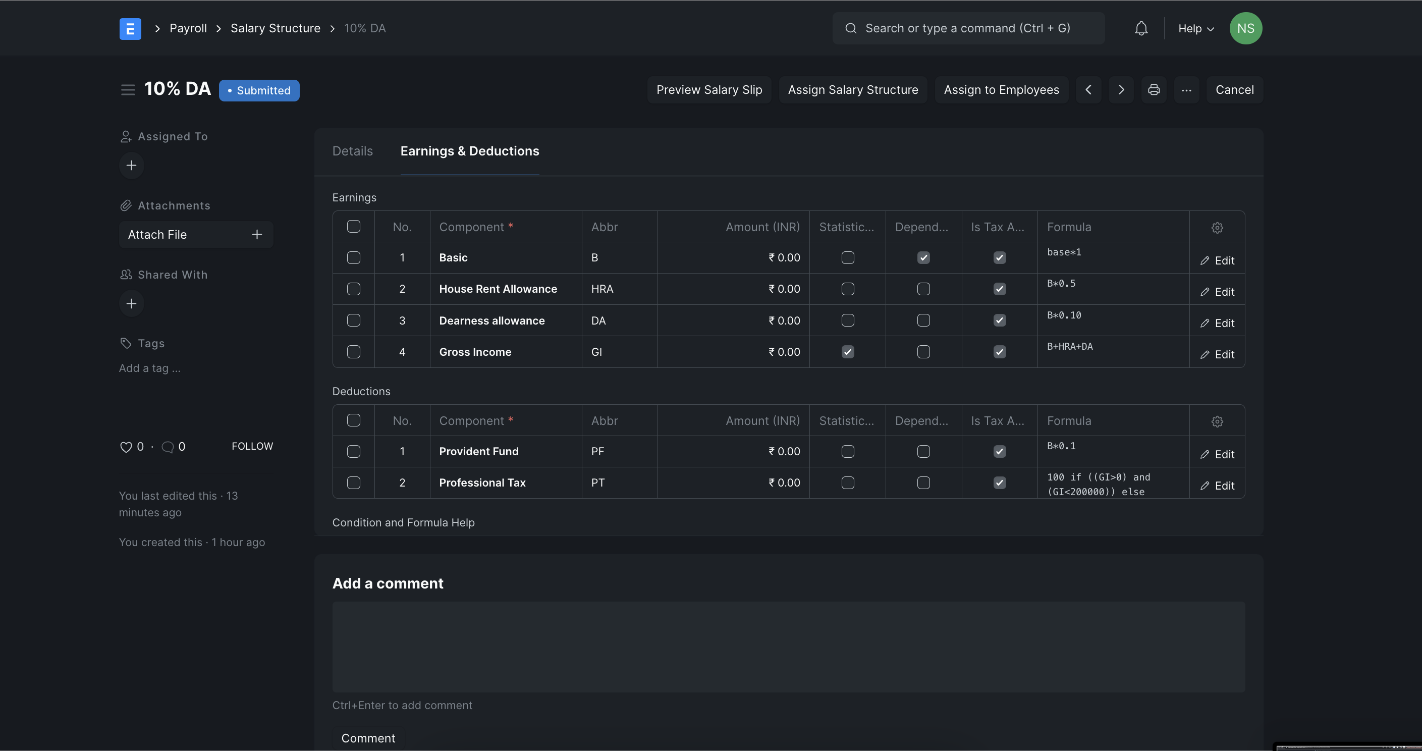 Don't allow formula edit until the "amount based on formula" is enabled · Issue #899 · frappe ...