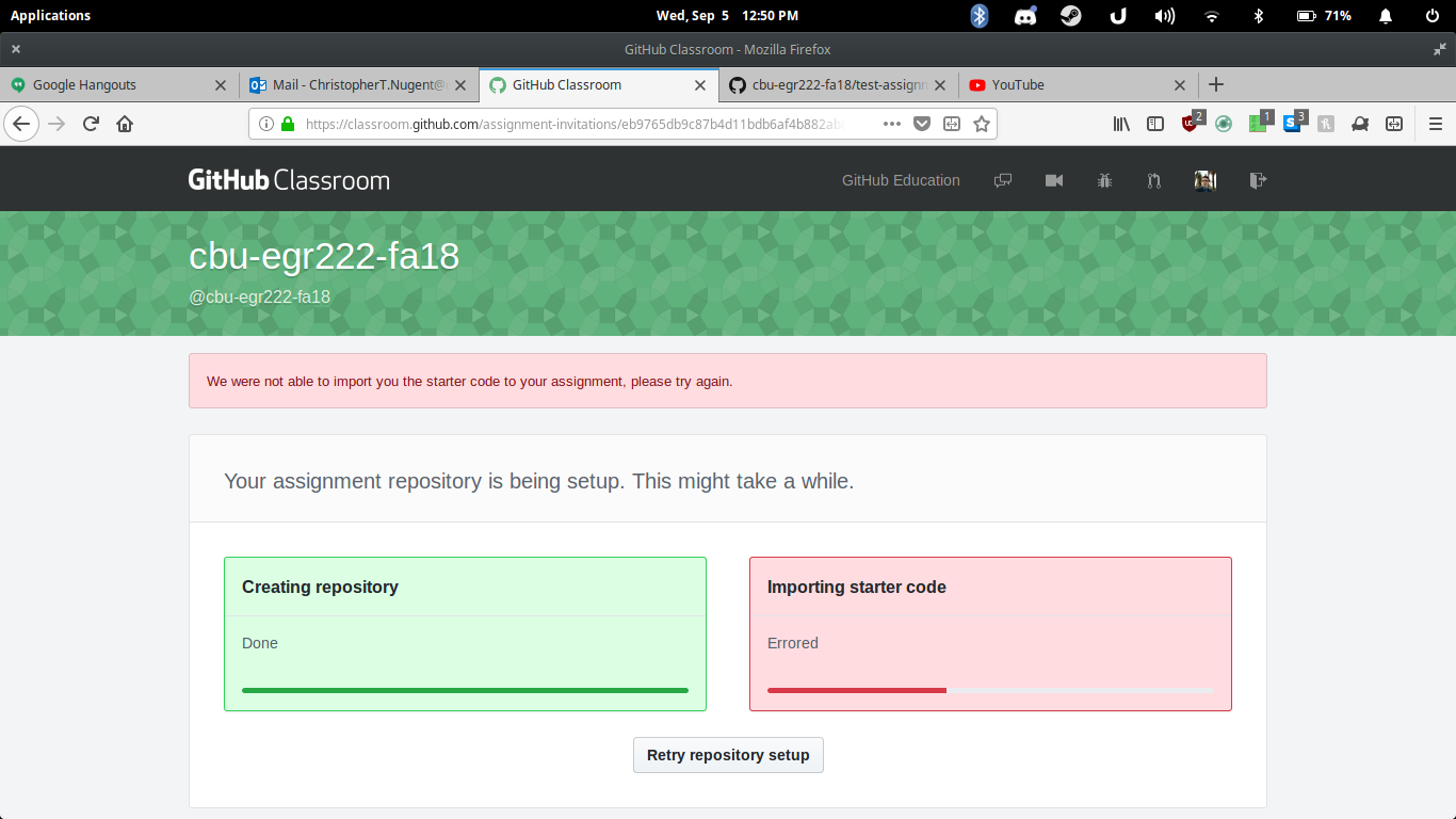 Github classroom importing repo fails · Issue #1542 · github-education-resources/classroom · GitHub