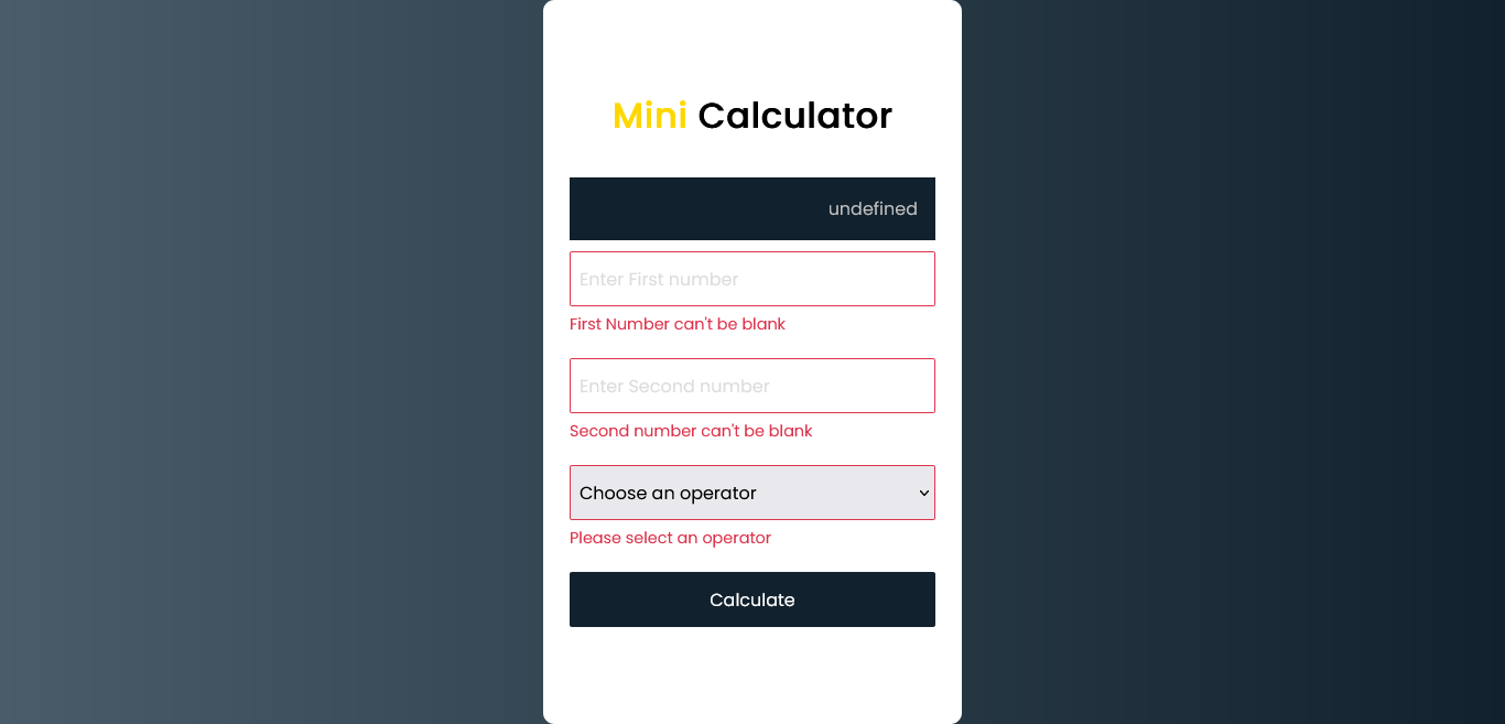 GitHub - ShanHtetAung/miniCalculator