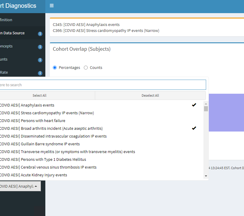 Main Branch - Cohort Overlap issues · Issue #885 · OHDSI/CohortDiagnostics · GitHub