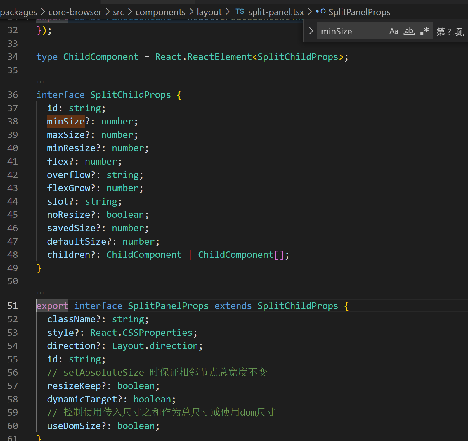 [BUG] SplitPanel 直接读取了 props 中的 defaultSize 等属性，可以改为使用 data-xxx · Issue #1693 · opensumi/core ...