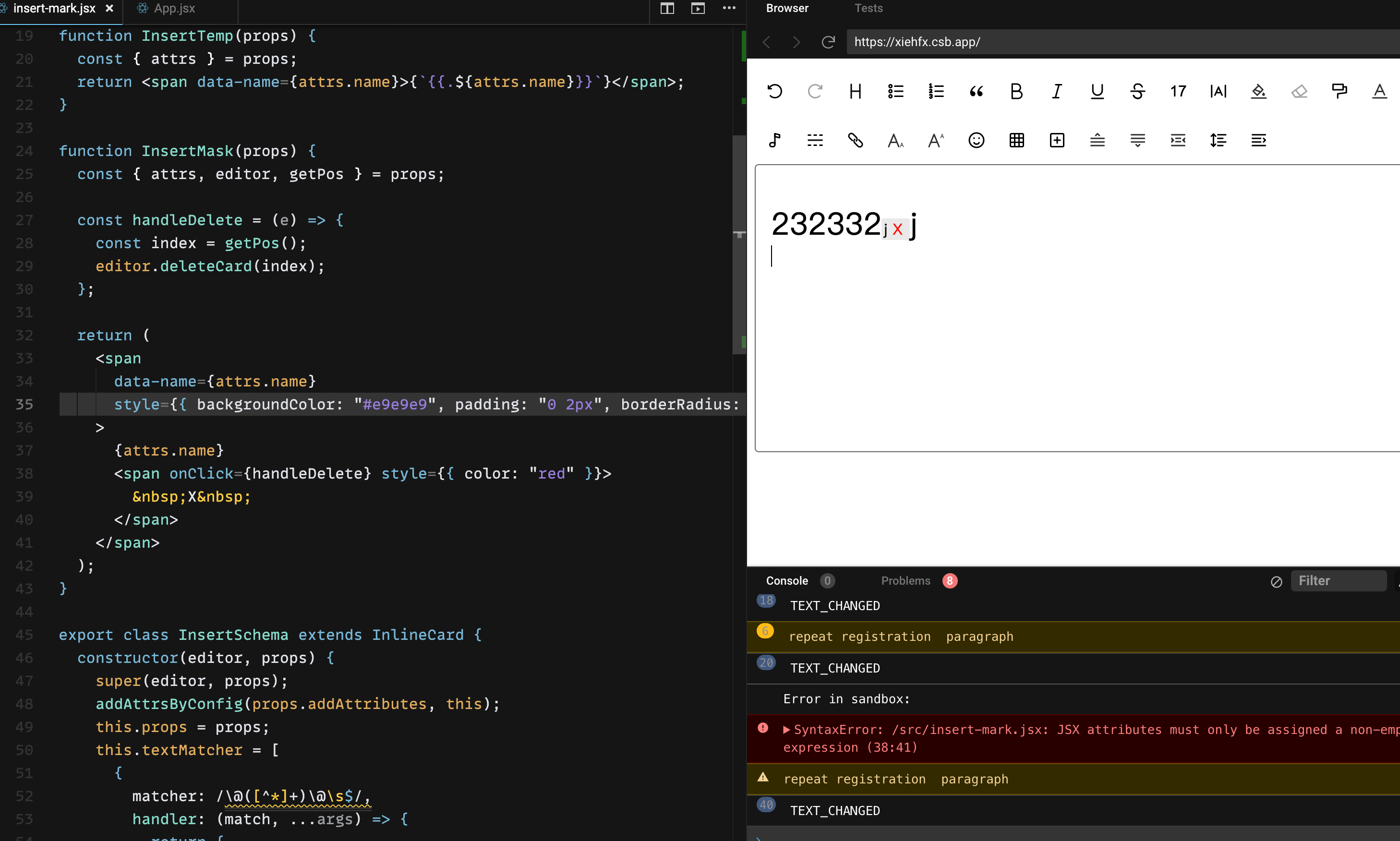 [Question]textMatcher插入 InlineCard 的时候，如何带上Format？ · Issue #215 · bytedance/syllepsis · GitHub