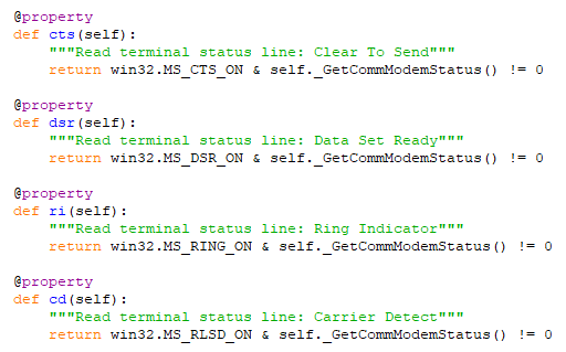 Checking RX line Status · Issue #79 · pyserial/pyserial · GitHub