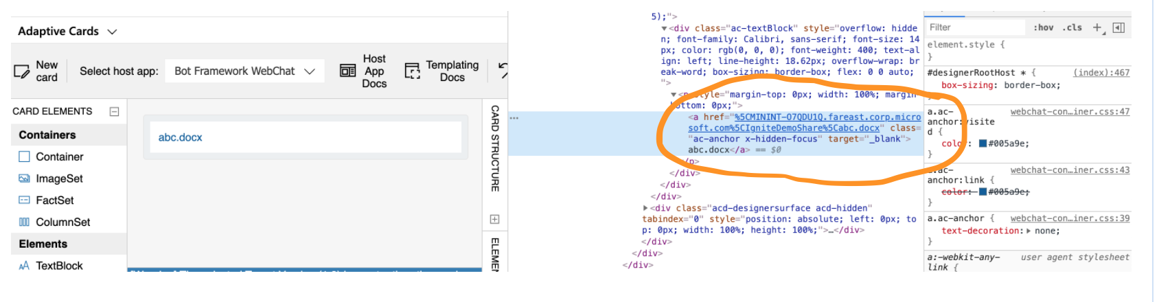[JavaScript] Network type URL's don't render properly in adaptive cards · Issue #5191 ...