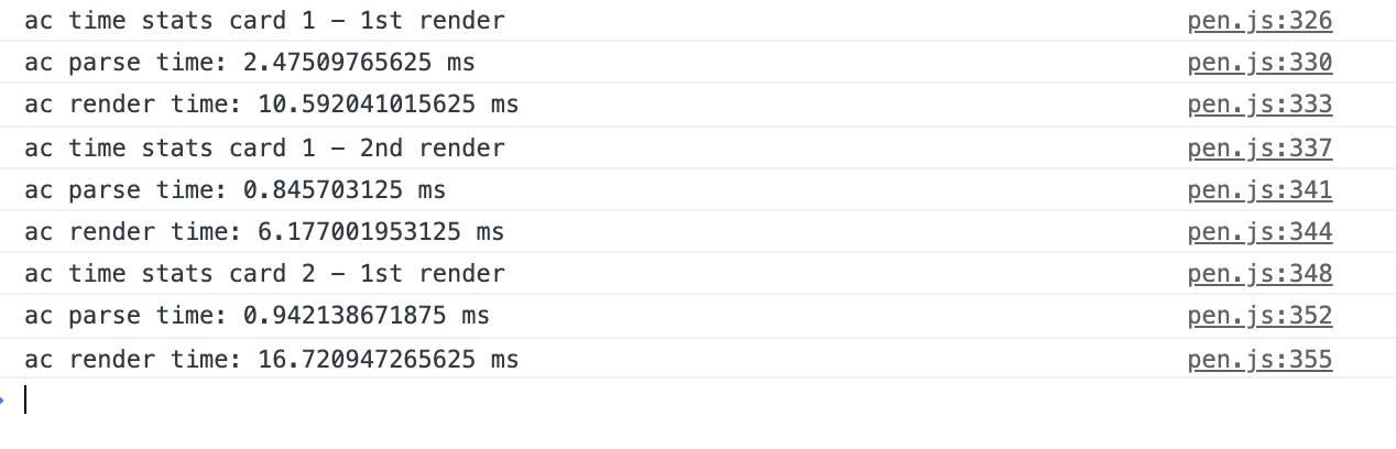 Rendering Time Taken To Render Same Adaptive Card Json First Time Is