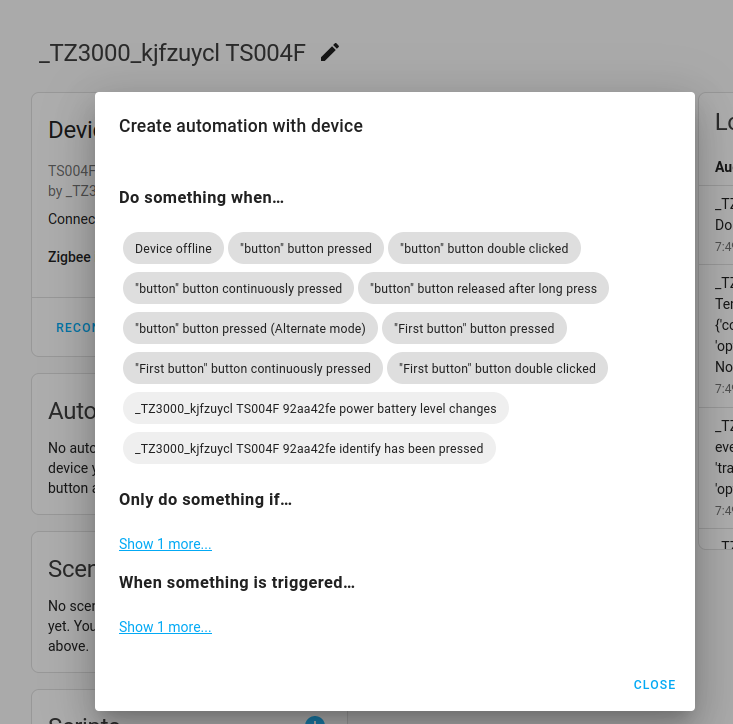 [Device Support Request] not standard TS004F? · Issue #1697 · zigpy/zha-device-handlers · GitHub