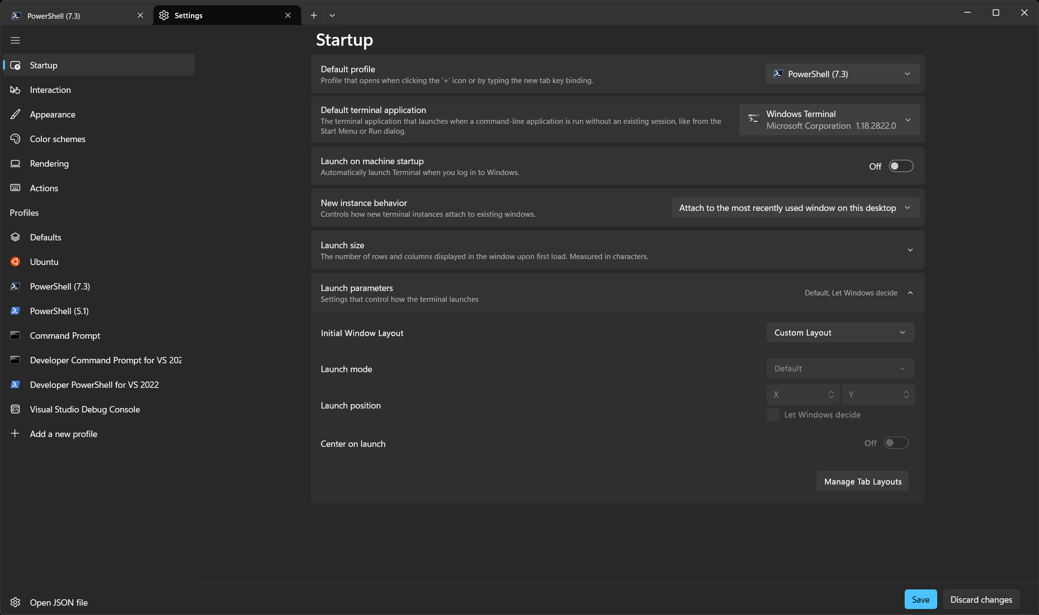 Option to define a custom tab layout for new windows · Issue #16303 · microsoft/terminal · GitHub