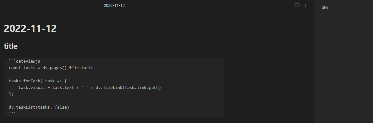 The Outline Shows The Title Inside The Task · Issue 1581