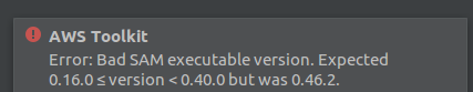 Intellij Idea 2018.3 is not compatible with newest version of SAM CLI 0.46.0 · Issue #1647 · aws ...