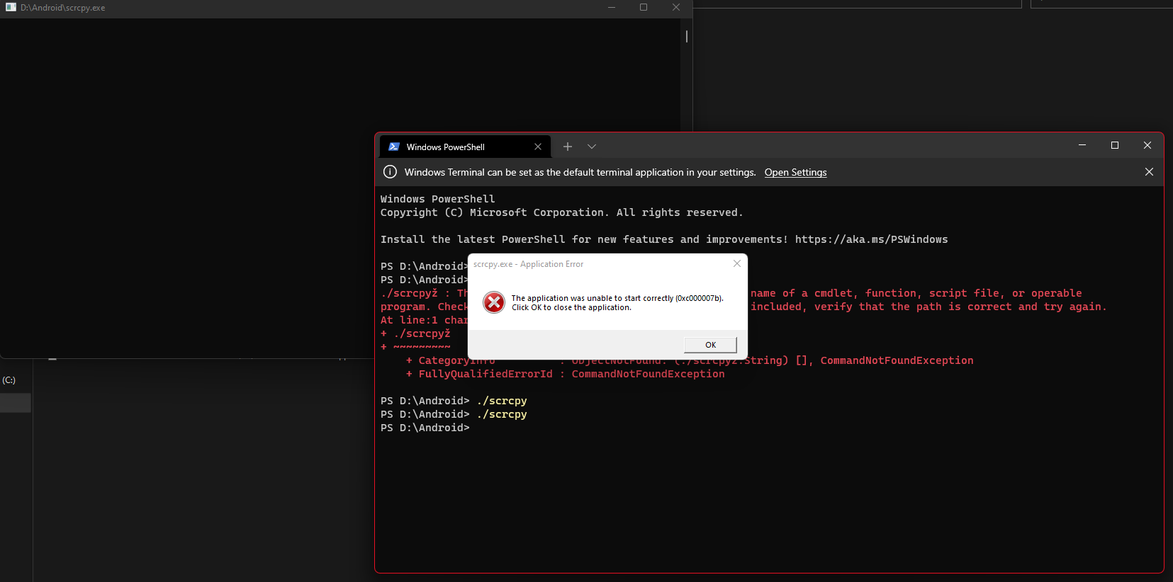 Getting an error on Windows 11. · Issue #2941 · Genymobile/scrcpy · GitHub