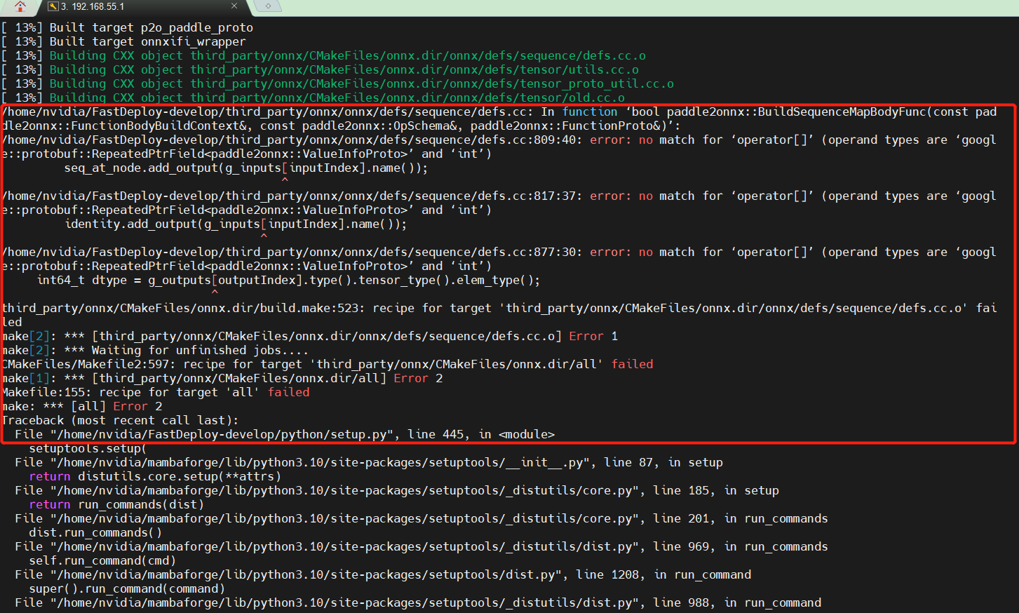 jetson nano部署python环境报错 · Issue #2110 · PaddlePaddle/FastDeploy · GitHub