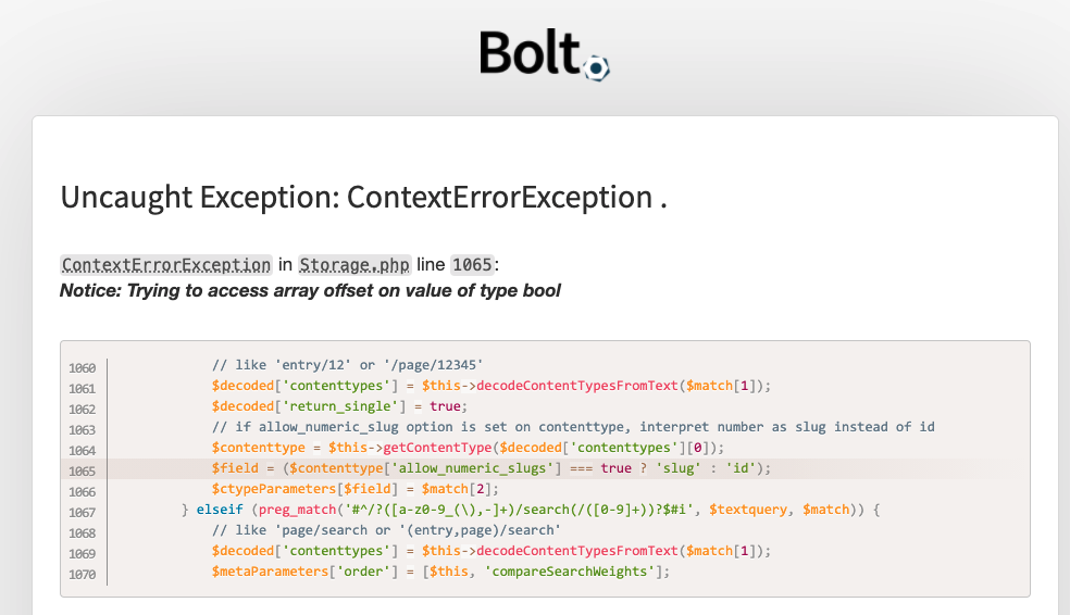 Bolt Cms 374 Incompatibility With Php 74 Trying To Access Array 