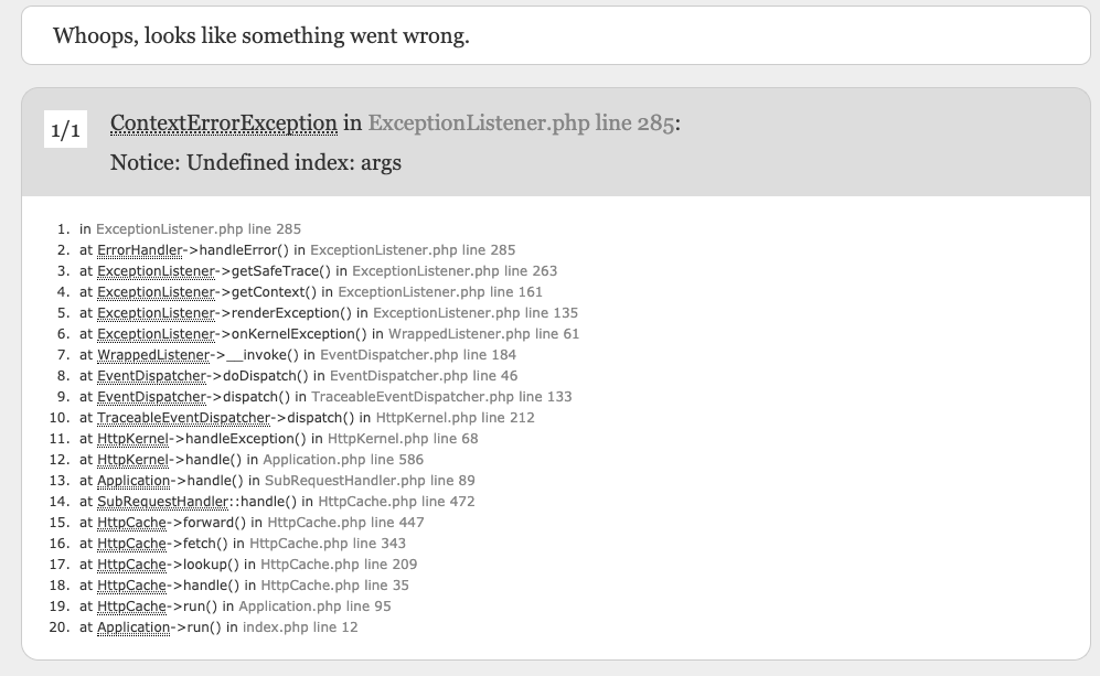 37 Bolt Cms 3 Incompatible With Php 74 Contexterrorexception In Exceptionlistenerphp Line