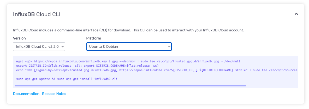 embed instructions for installing the CLI into the UI · Issue #3170 · influxdata/ui · GitHub