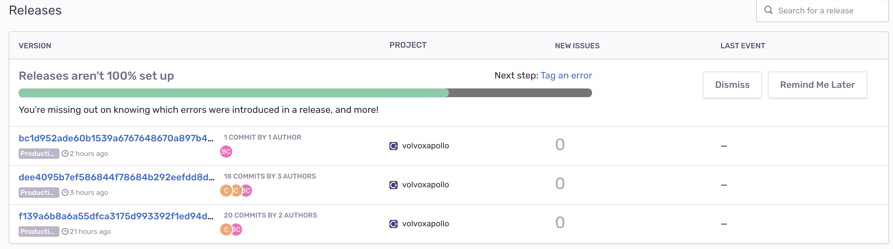 Releases Aren't Setup · Issue #355 · getsentry/sentry-dotnet · GitHub