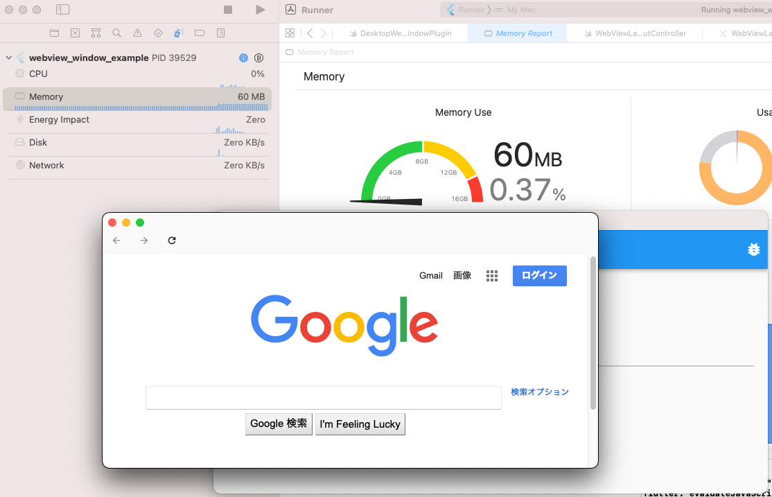 Example desktop_webview_window is running on a Mac, the memory has not been released · Issue ...