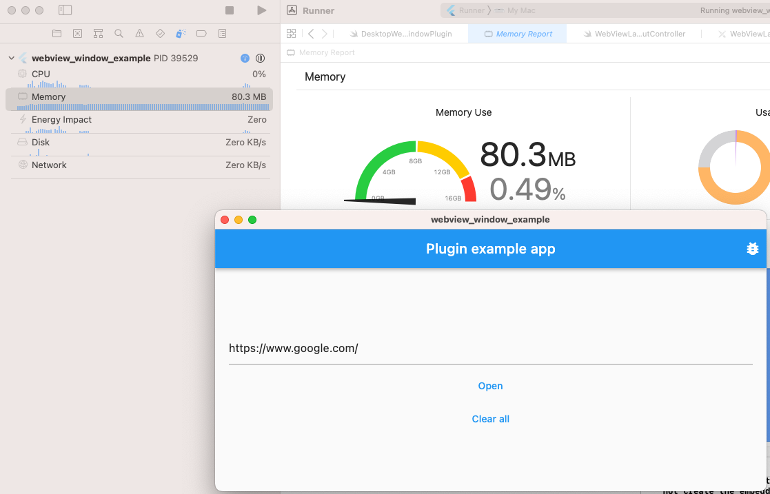 Example desktop_webview_window is running on a Mac, the memory has not been released · Issue ...