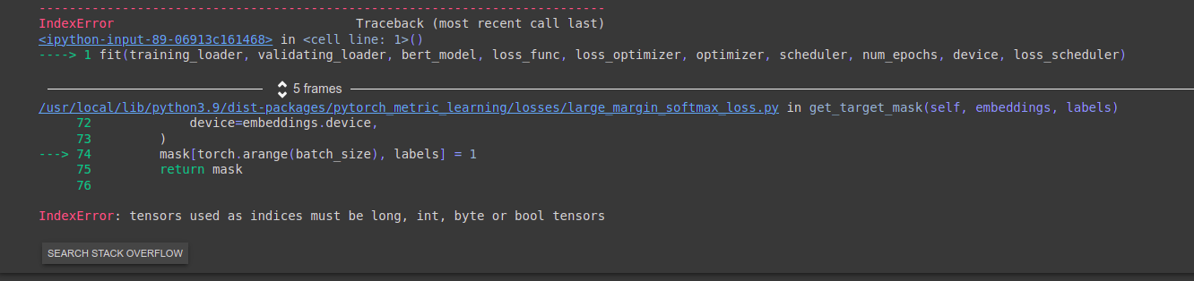 Index Error method get_target_mask using CosFaceLoss · Issue #616 · KevinMusgrave/pytorch-metric ...