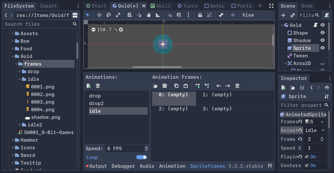 AnimatedSprite2Ds inside Inherited Scenes end up with (empty) frames in editor · Issue #56501 ...