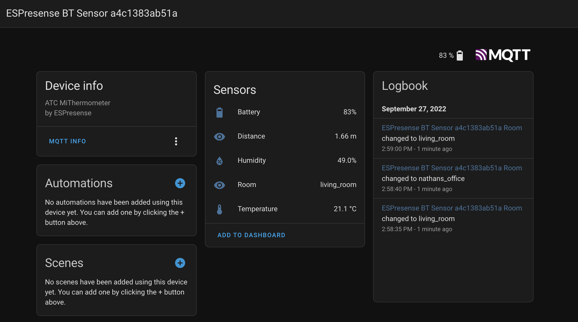 xiaomi_lywsd03mmc sensor support · Issue #508 · ESPresense/ESPresense · GitHub