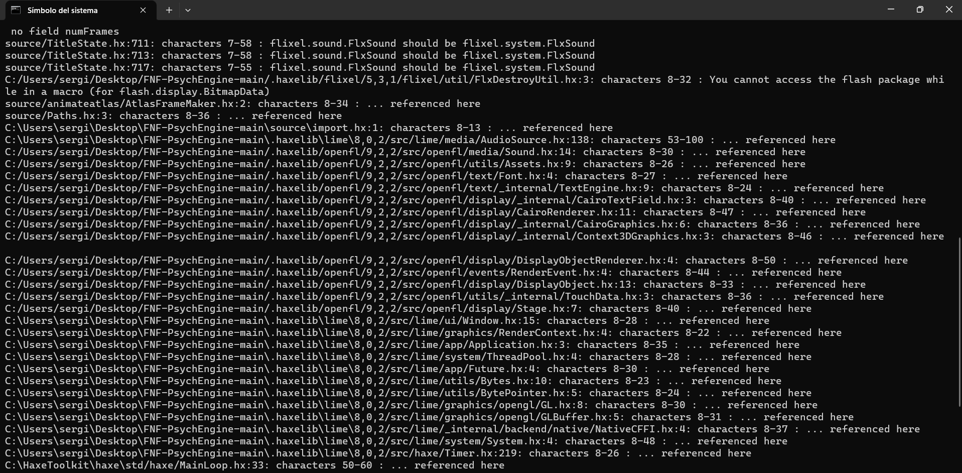 Compile Error · Issue 12738 · Shadowmariofnf Psychengine · Github 4614