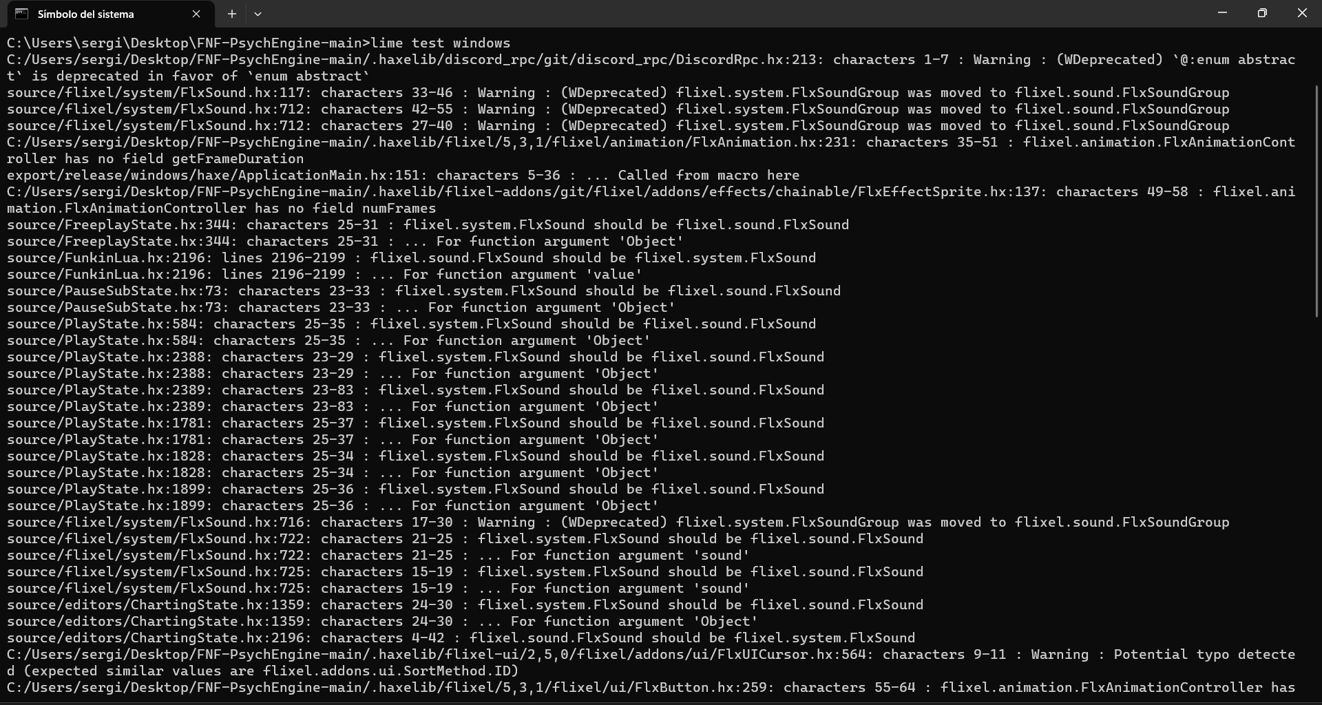 Compile error · Issue #12738 · ShadowMario/FNF-PsychEngine · GitHub