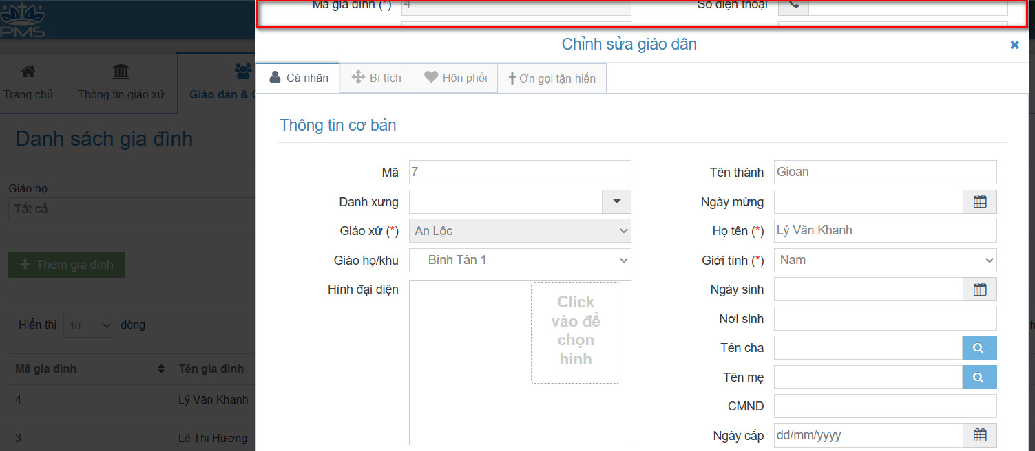 [Giáo Dân & Gia Đình] Hiển thị dư popup · Issue #56 · khoannd/qlgp · GitHub