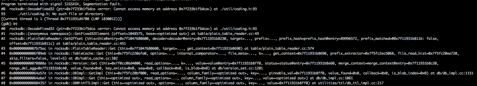 Segmentation fault at rocksdb::DBWithTTLImpl::Get · Issue #5028 · facebook/rocksdb · GitHub