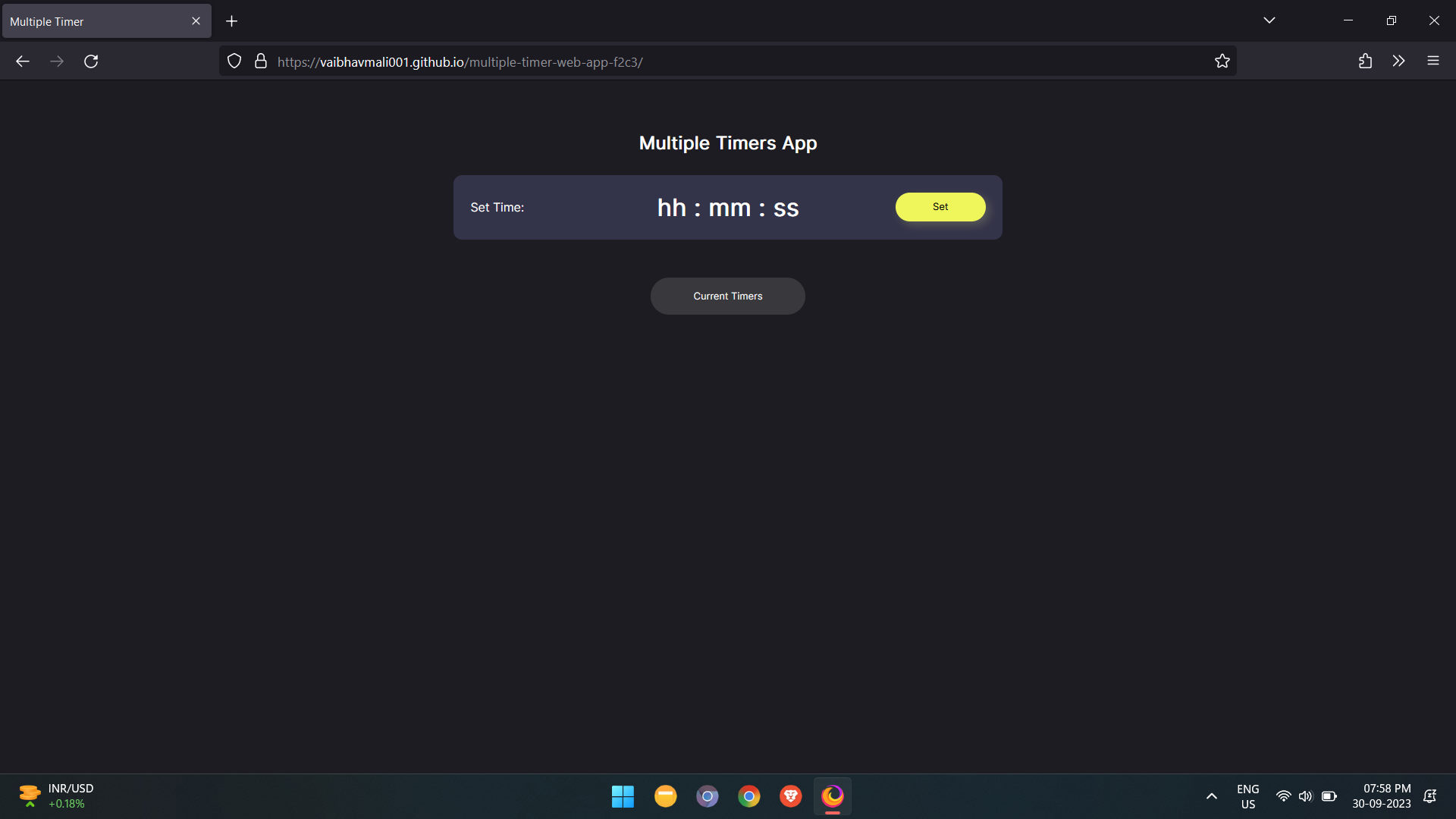 Github Purkaitsuman Multiple Timer App
